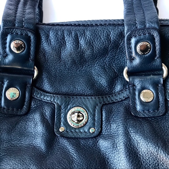 Marc By Marc Jacobs | Bags | Marc By Marc Jacobs Blue Leather Duffle ...
